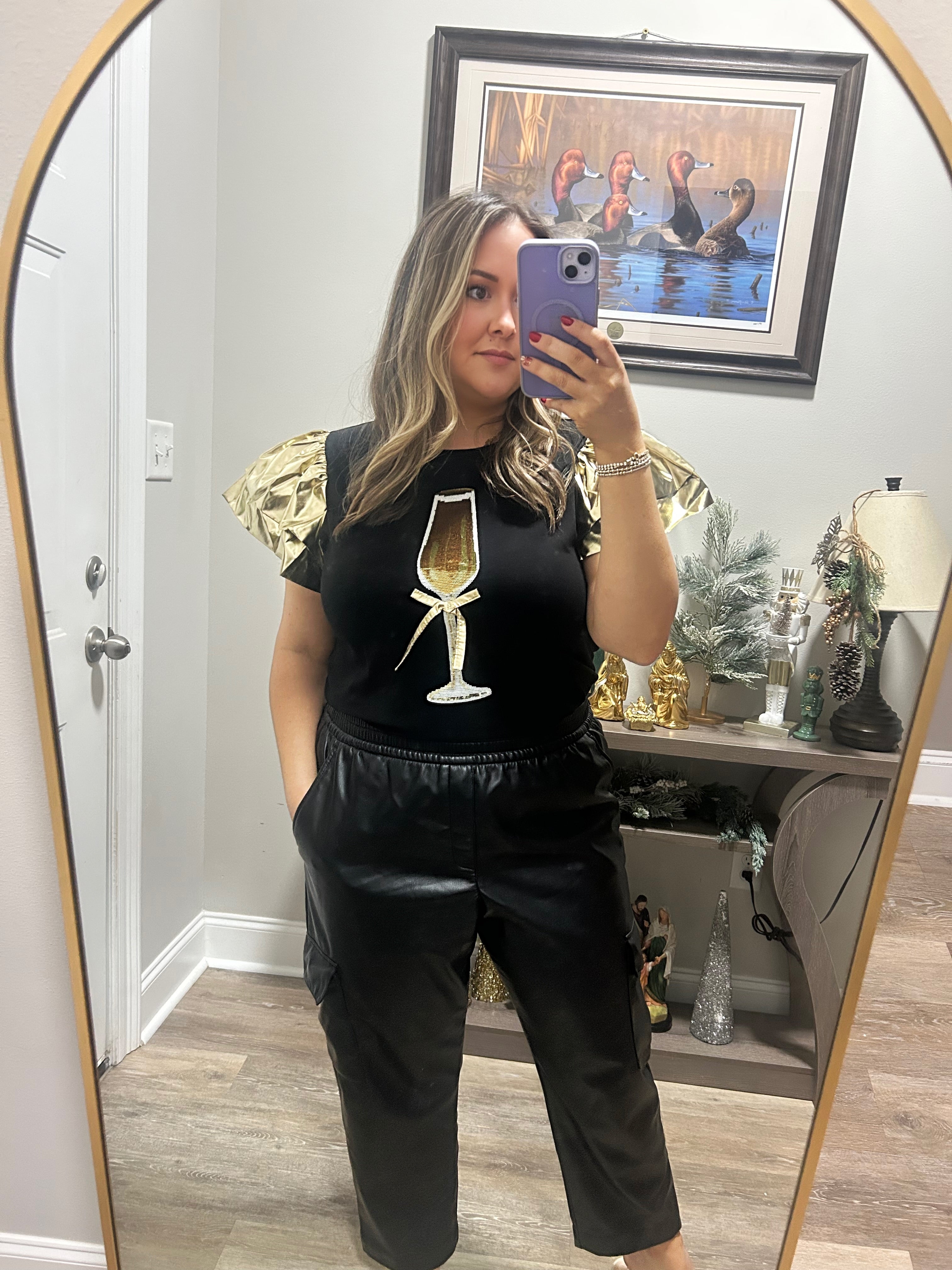 Champagne sequin top – 1831 Collections